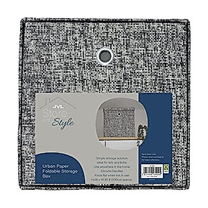 JVL Urban Square Paper Lidded Storage Basket