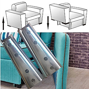 KAIISSA 4.7 Inch Concealed Headboard Panel Wall Fixing Brackets, Heavy Duty Interlocking Hangers Furniture Connector, Universal Metal Sectional Sofa Interlocking Connector for Sofa, Bed (2 Pair)