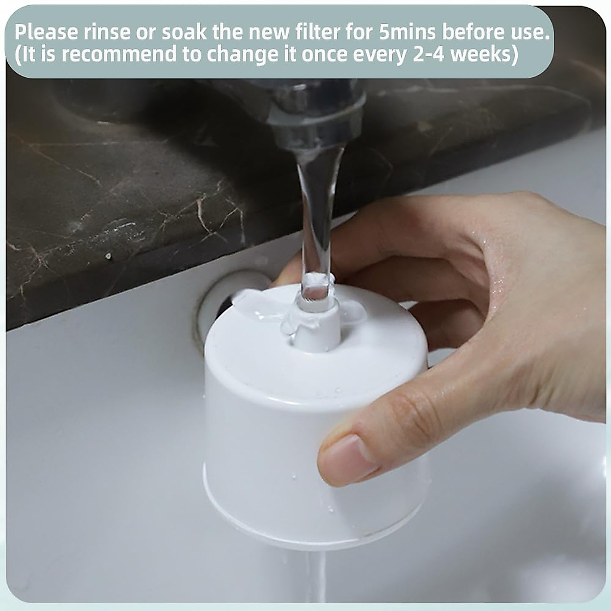 NAYELF 4 Pcs Replaced Filters for Cat Water Fountains & 2 Pcs Sponges for Water Pump