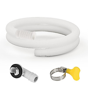HOXHA Air Conditioner Drain Hose Kit Plastic Tubing for AC Condensate Flexible Durable Drain Hose for Mini Split AC Portable AC Washer Dishwasher Faucet, 5 Ft