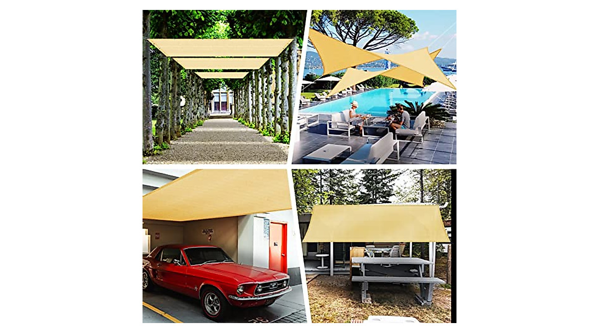 Rectangle UV Block Sun Shade Sail | Outdoor Patio & Garden Shade