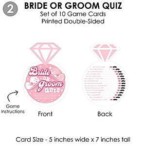 Big Dot of Happiness Last Rodeo - 4 Pink Cowgirl Bridal Shower Games - 10 Cards Each - Who Knows The Bride Best, Bride or Groom Quiz, What’s in Your Purse and Love - Gamerific Bundle