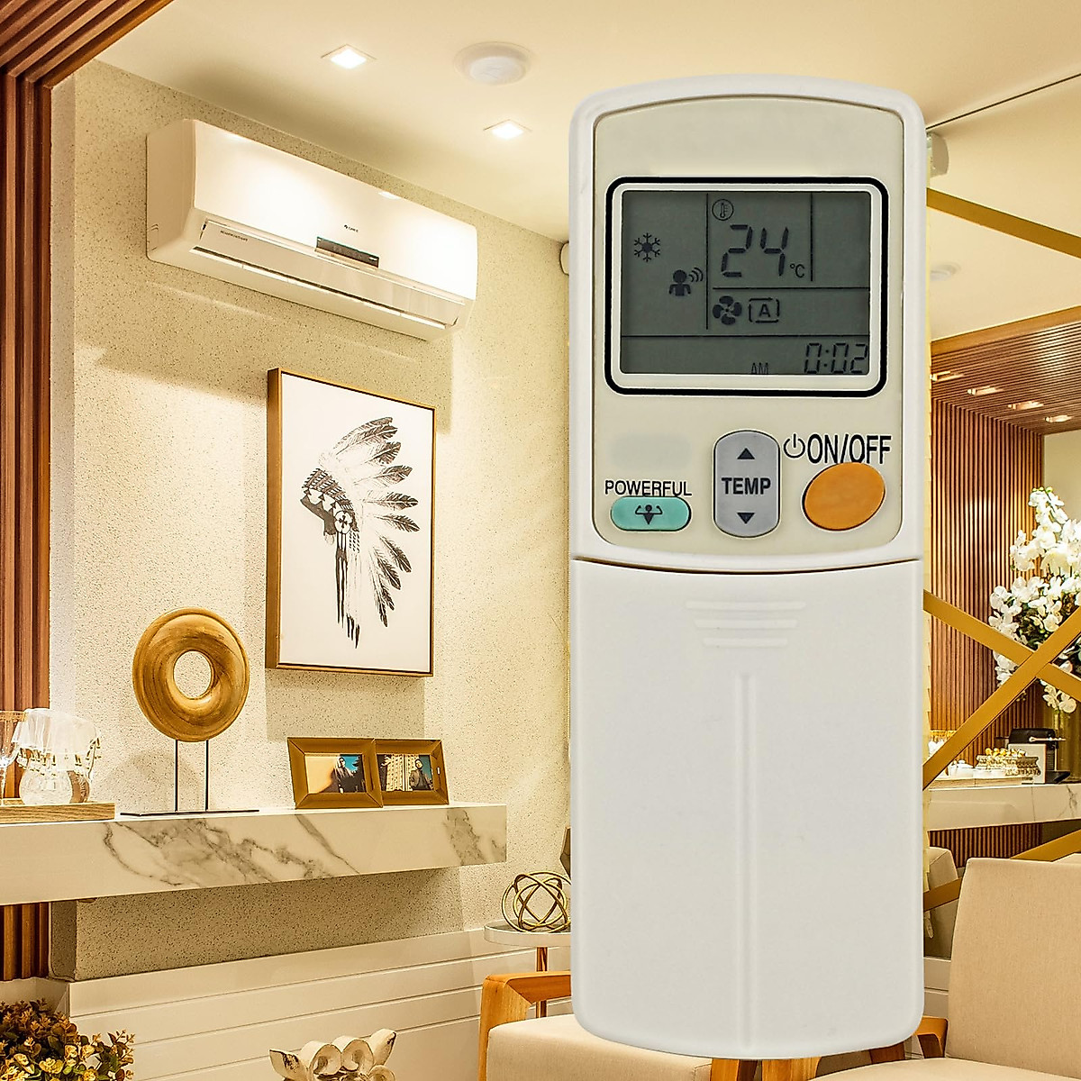 Universal Remote Control for Air Conditioner Easy to Use and Compatible for ARC423A2 423A1 423A3 423A13 423A18 Remote Control with LCD Display for