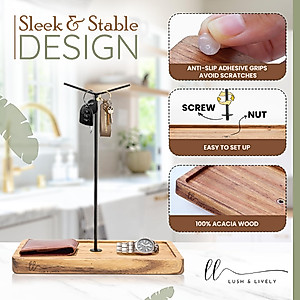 Lush & Lively Banana Holder Stand | Multifunctional Acacia Wood Banana Hanger Stand for Kitchen Counter | Double-sided Banana Hook | Multi-Purpose Banana Tree | Sleek, Stable Fruit Holder