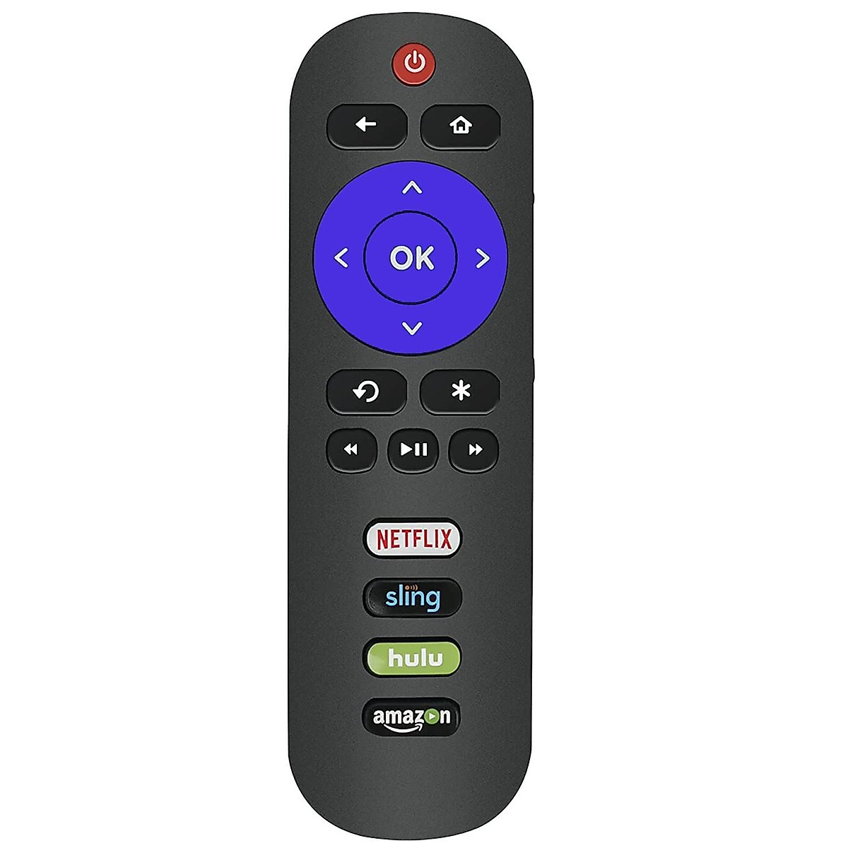 Remote Control Compatible with All TCL Roku TV with Netflix-Sling-Hulu-Amazon Buttons