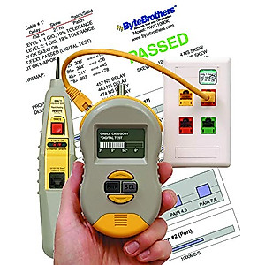 Triplett CPK1000IL2 Byte Brothers Testing Kit with Real World Certifier Ethernet Cable Category Verifier / Coax Tester and Power Panel CAT 5/6 Digital Voltmeter