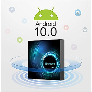 Android 10.0 TV Box Smart Android TV Box Media Player Quad-Core 4GB RAM 64GB ROM Support 2.4G WiFi/H.265/ USB 2.0/ 100M LAN/ 3D 6K Ultra HD