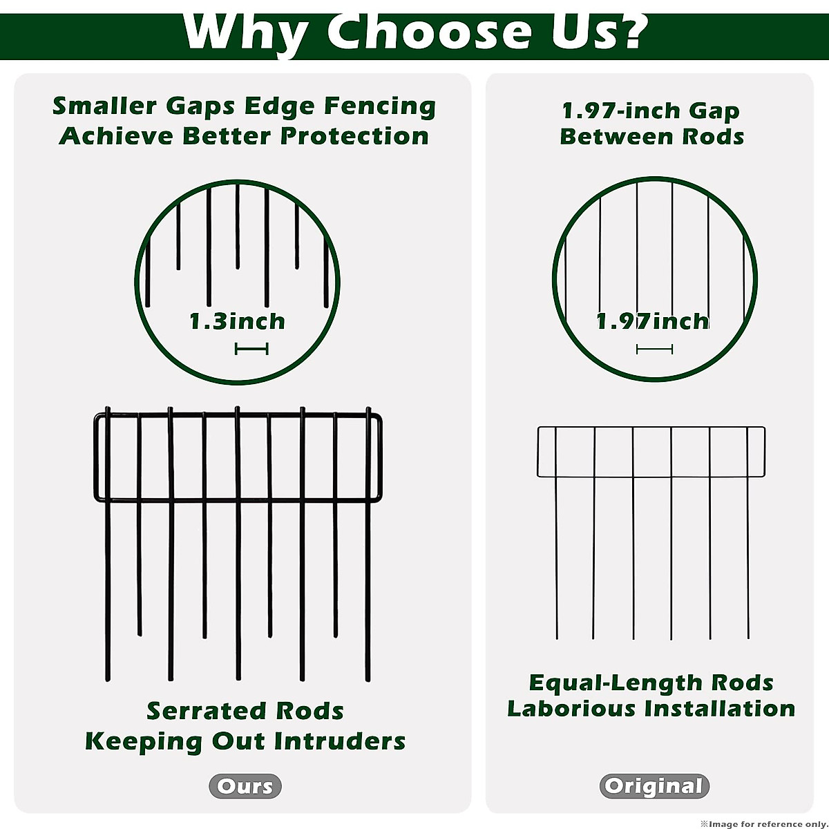 Samamixx Animal Barrier Fence, 10 Pack No Dig Small Fencing 10.83ft(L) × 12in(H) Garden Fence Border for Dog Rabbit Pet, Decorative Metal Fence Panels for Outdoor Yard Patio Landscape, T Shape