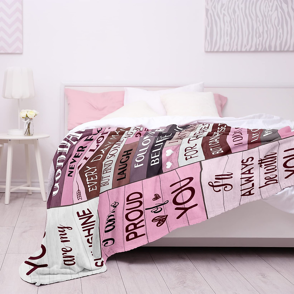 Pozevan Goddaughter Gifts from Godmother Godfather, Baptism Gifts for Girl, Birthday Gifts for Goddaughter, Goddaughter Baptism Gifts, God Daughter Gifts from Godmother, Blanket (60x50 Inches)