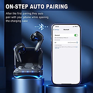 Wireless Earbuds,Bluetooth Headphones,IPX5 Waterproof and Smart Touch Control in-Ear Earphones with Mic for Android iOS Smart Phone Computer Laptop Sports GYM Driving,V5.3 with AAC CVC,35H Playtime