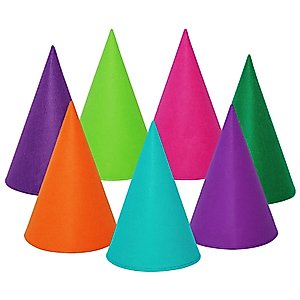 Fengek 7 Packs Gnome Hats, Felt Dwarf Hats for Unisex Adults Teens Elf Hats for Halloween Christmas Party Costume Supplies, Assorted Colors