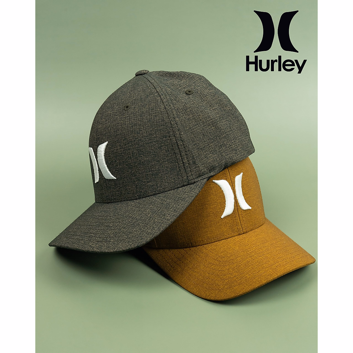 Hurley Men’s Hat – Phantom Flexfit Fitted Baseball Cap, Size Small-Medium, Black