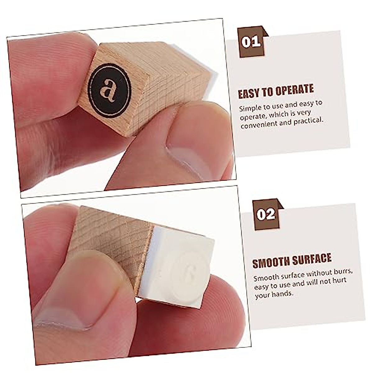 SEWACC 30pcs Alphabet Pocket Stamp Envelope Wax Stamp Embellishment Seal Stamper Diary and Scrapbooking Stamp Letter Stamp Letter Decor Wooden Stamps Wood Alphabet Stamps DIY Craft Stamps