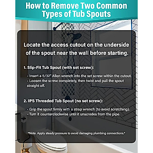 Tub Spout Diverter Repair Kit(2Sets) - Leak Prevention Design with Metal Stem & Rubber Seals, 3-Step Installation for Shower/Bathtub Switching,Bathtub Leaky Faucet Repair Replacement Parts (2)