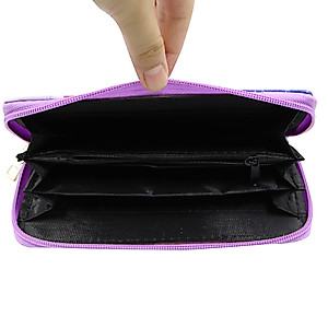 Women Long Purse Wallet Cartoon Unicorn Clutch Handbag Zipper Around Cute Card Holder Coin Purse for Teen Girls