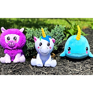 Bleacher Creatures Kuricha 6" Narwhal Sitting Plush - Soft Chibi Inspired Toy