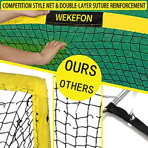 WEKEFON Soccer Goals, Set of 2 - Size 3.6'x2.7' Portable Foldable Pop Up Soccer Net for Backyard Training Goal for Kids and Youth Soccer Practice with Carry Bag