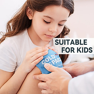 Reusable Hot and Cold Small Gel Ice Packs for Injuries (3pcs|5" x3.5''), Cold Compress, Relief Pain, Flexible and Soft Ice Packs for Kid's Boo Boos, Headache,Wisdom Teeth,Breastmilk