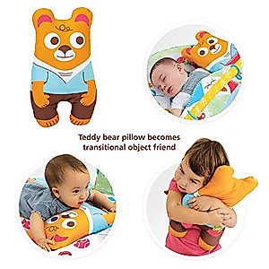 Yookidoo Play 'N’ Nap. 3-in-1 Baby Activity Playmat Gym, Tummy Time Mat, Pillow & Mirror. Foldable Infant Blanket, with Sensory Toys and Newborn Rattle for 0-12 Months.
