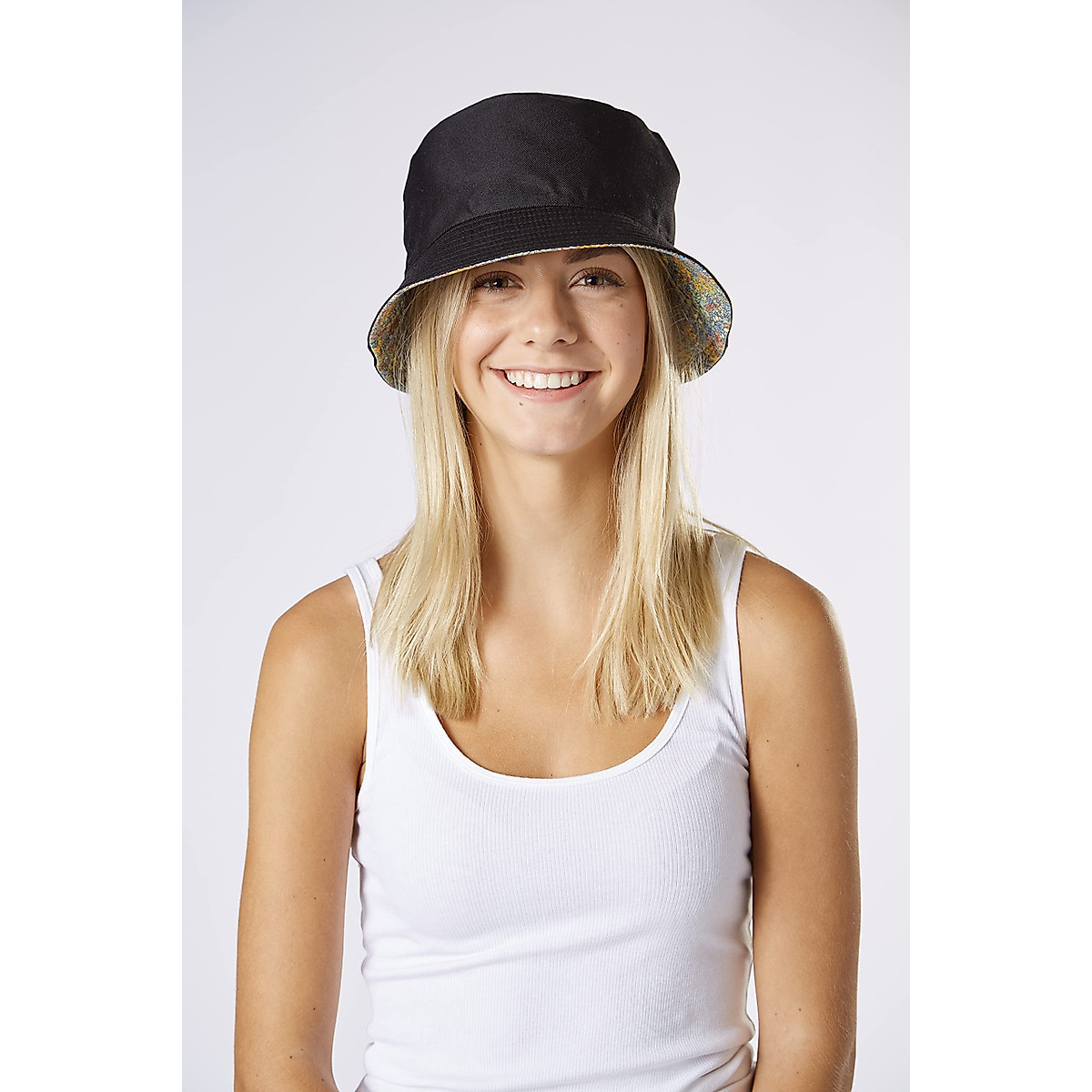 Hadley Wren Women's Reversible Bucket Hat, Floral Green, One Size