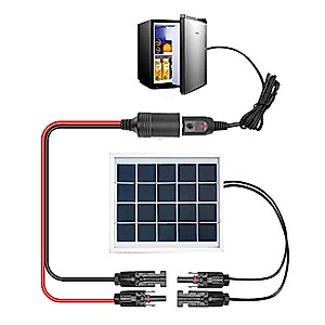 RIIEYOCA Solar Connector to Cigarette Lighter Female,12AWG Cable 12V-24V Cigarette Lighter Female Seat Connect Solar Panel,for Cigarette Lighter Connecting The Device to Supply Power use