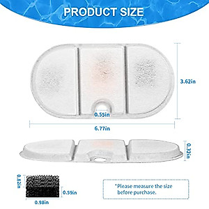 VinDox Cat Water Fountain Filter, 8 Pack Cat Fountain Filter Replacement and 8 Pack Sponge Filter for 71oz/2.1L Pet Water Fountain
