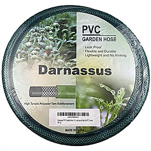 Darnassus PVC Garden Hose 1/2 Inch Green Heavy Duty Water Hose with Solid Brass Fittings,No Leaking, Flexible,for outdoors,Lawns,Patio (20 FT, Green)