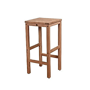 Amazonia Teak Natural New York Patio Barstool, Brown