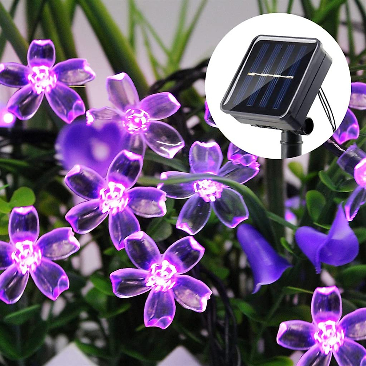Flystoo Solar String Light Waterproof Christmas Party Fairy Lights Outdoor Solar Lamp for Home Garden Patio Yard (Emitting Color : Solar Light Color)