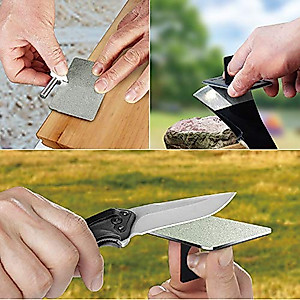 SHARPAL 114N Credit Card Size Diamond Sharpening Stone, Pocket Diamond Knife and Tool Sharpener (Fine 600 Grit)