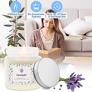 BlissfulOasis Scented Candles, Long-Lasting Candles for Home Scented, 5 Pack Scented Candles, Candles for Women, Natural & Safe Ingredients, Candle Set for Birthday, Christmas, Festival