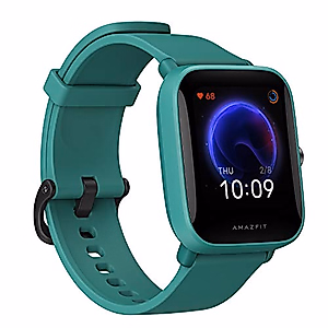 Amazfit Bip U Smart Watch Fitness Tracker for Men, 60+ Sports Modes, 9-Day Battery Life, Blood Oxygen Breathing Heart Rate Sleep Monitor, 5 ATM Water Resistant, for iPhone Android Phone (Green)