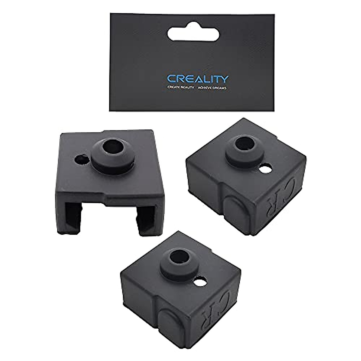 POLISI3D 3-Pack Original Creality CR6 SE Hotend Heat Block Silicone Cover Socks for CR-6 SE, CR-6 Max, CR-5 PRO CR10 Smart 3D Printer Parts & Accessories (Silicone Socks)