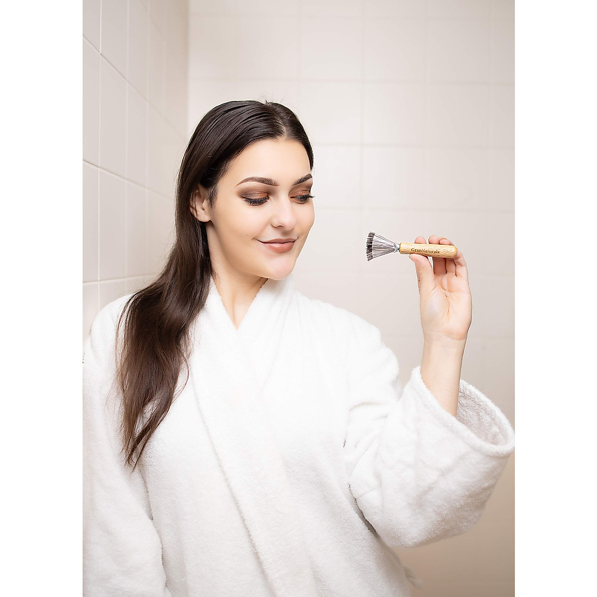 GranNaturals Hair Brush Cleaner - Rake Design for Pick Cleaning & Detangling Combs & Bristle Brushes - Durable Metal Wires, Ergonomic Wooden Handle - Quick Hair, Dust & Lint Remover Tool for Brushes