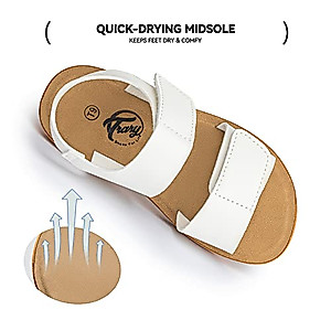 Trary Toddler Sandals Baby Girls Boys Sandals with Adjustable Strap, Summer Outdoor Sandals for Kids, Non-Slip Rubber Sole for First Steps of Newborn Walkers