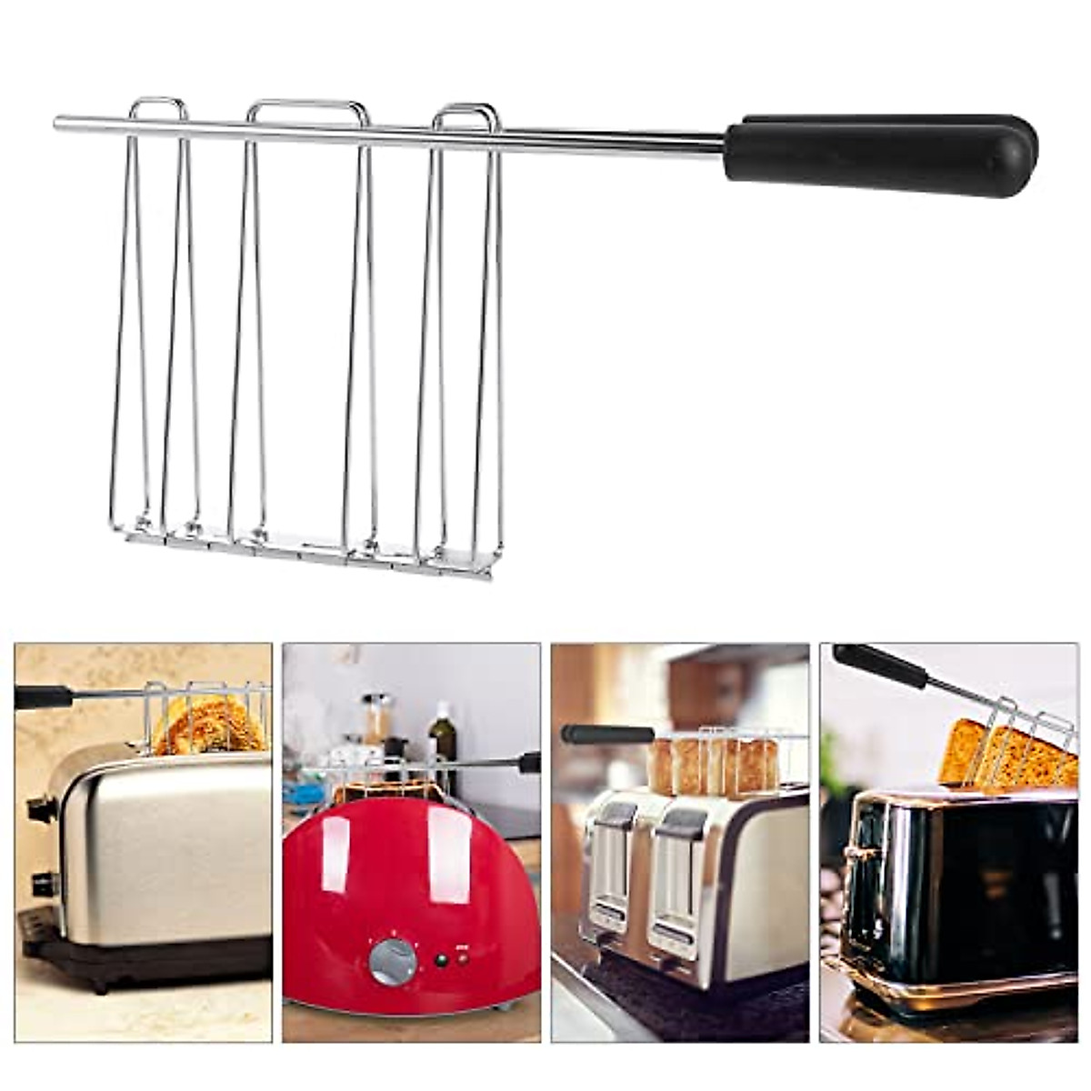 LZLXXLZL Sandwich Cage for Toaster, Sandwich Cage for 2-Slice Toaster, Classic Toaster Sandwich Clip Toaster Accessories Kitchen Utensils