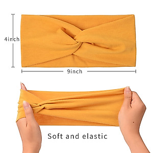 Jesries 12 Pack Headbands for Women Non Slip Elastic Hair Bands Yoga Workout Running Sport Sweat Hair Wrap for Girls