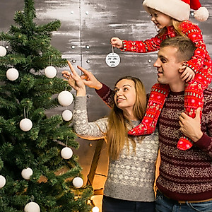 Custom christmas Mr & Mrs ornament for holiday, personalized ceramic just married name baubles gifts for home tree decoration, christmas bauble, keepsake xmas gift for couples (Mr and Mrs)