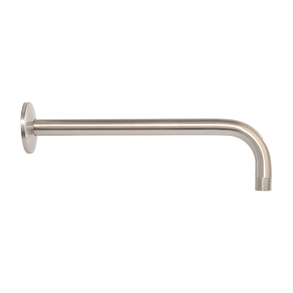 LDR Industries L-Shaped Shower Arm Extension, 12-Inch Length, Great for Rainfall and Adjustable Showerheads, Brushed Nickel Finish