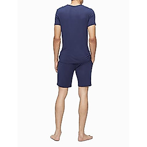 Calvin Klein Men's Ultra-Soft Modern Modal Lounge Crewneck T-Shirt, Blue Shadow, Extra Large
