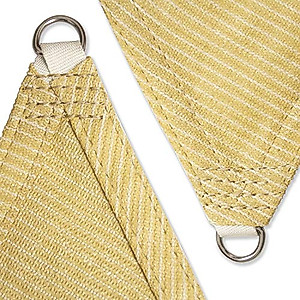 Amgo 8' x 12' Beige Rectangle Sun Shade Sail Canopy Awning AGTAPR0812, 95% UV Blockage, Water & Air Permeable, Commercial and Residential (We Make Custom Size)