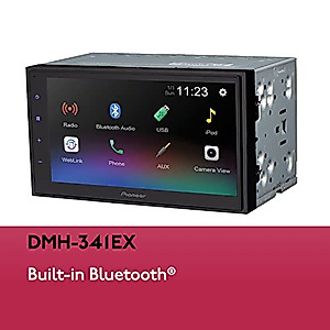 Pioneer DMH-341EX 6.8" Capacitive Touchscreen, Amazon Alexa When Paired with Pioneer Vozsis App, Bluetooth, Back-up Camera Ready - Digital Media Receiver