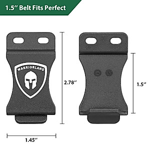1-Pack 1.5 Inch Holster Clip for IWB & OWB Sheath, Kydex Holster & Knife Sheath Belt Clip, Fiber-Reinforced Polymer Belt Clips for Holsters, with Metal Washers/Screws/Slotted Binding Posts/Washers