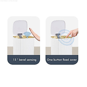 Bticx Modern Smart Sensor Trash Can - 12L Waterproof Kitchen Bathroom Sensor Bin with Lid, Large-capacity Garbage Waste Bin for Office and Bedroom,Kitchen,Bathroom