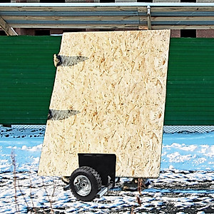 DBREAKS Heavy Duty Panel Dolly, Adjustable Door Dollys with Wheels, 10" Pneumatic Wheels, 1000LBS Capacity All Terrain Moving Cart Panel Dolly for Drywall Sheet Appliance(Black)