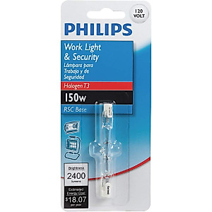 GE Lighting Halogen T3 Edison Light Bulb, 150-Watts, 1-Pack