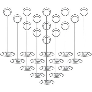 36 Pieces 8.75 Inch Tall Table Number Holders Silver Table Sign Holder Stands Metal Place Card Holder for Photos Picture Numbers Food Signs Memo Notes for Wedding Birthday Party Restaurant