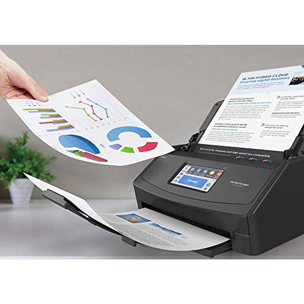 Fujitsu ScanSnap iX1500 Color Duplex Document Scanner with Touch Screen for Mac and PC (Black Model, 2020 Release)