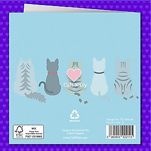 Cult Kitty - 4 Out Of 5 Cats - Joke Happy Birthday Cards For Him - Funny Birthday Card For Her - Funny Birthday Cards For Men - Funny Birthday Cards For Women - Birthday Card Cat - Cat Birthday Card