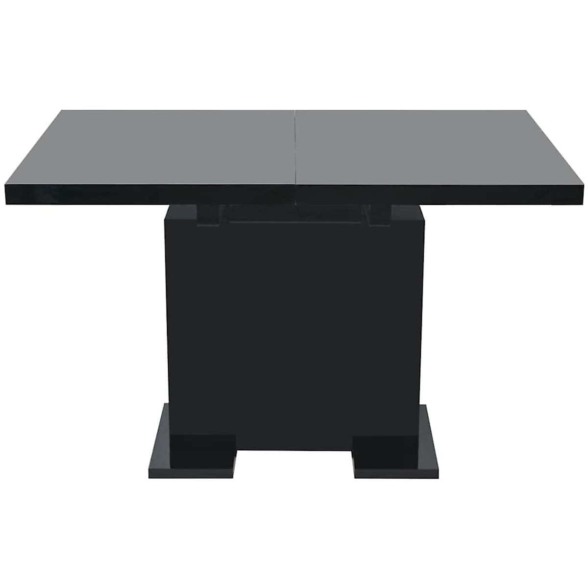 Extendable Dining Table,Modern Cocktail Table,Rectangle Conference Table,Easy to Assemble,Great for a Living Room, Den, Office Room, and Family Room, High Gloss Black
